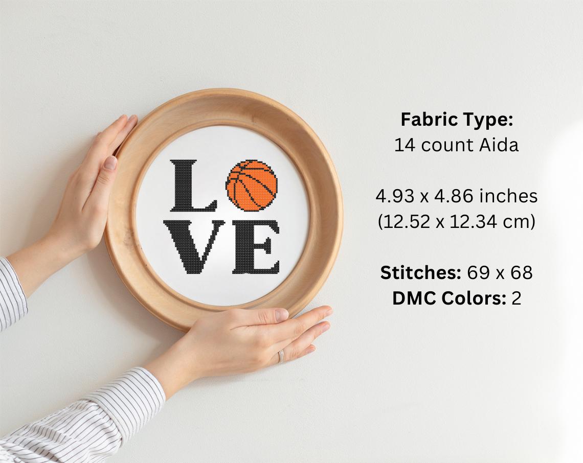 Love Basketball Cross Stitch Pattern: Sport Xstitch (PDF) - Etsy