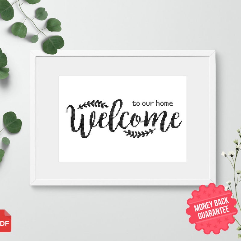 Welcome Cross Stitch Pattern - Etsy