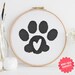 Cat Paw Cross Stitch Pattern, Cat Paw Heart Instant Download PDF ...