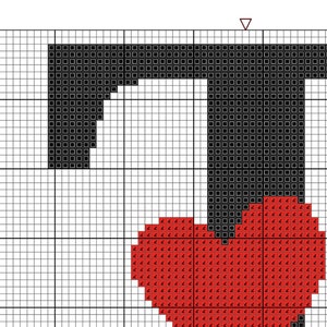Love Letter T Cross Stitch Pattern: Heart Alphabet (PDF Download) - Etsy