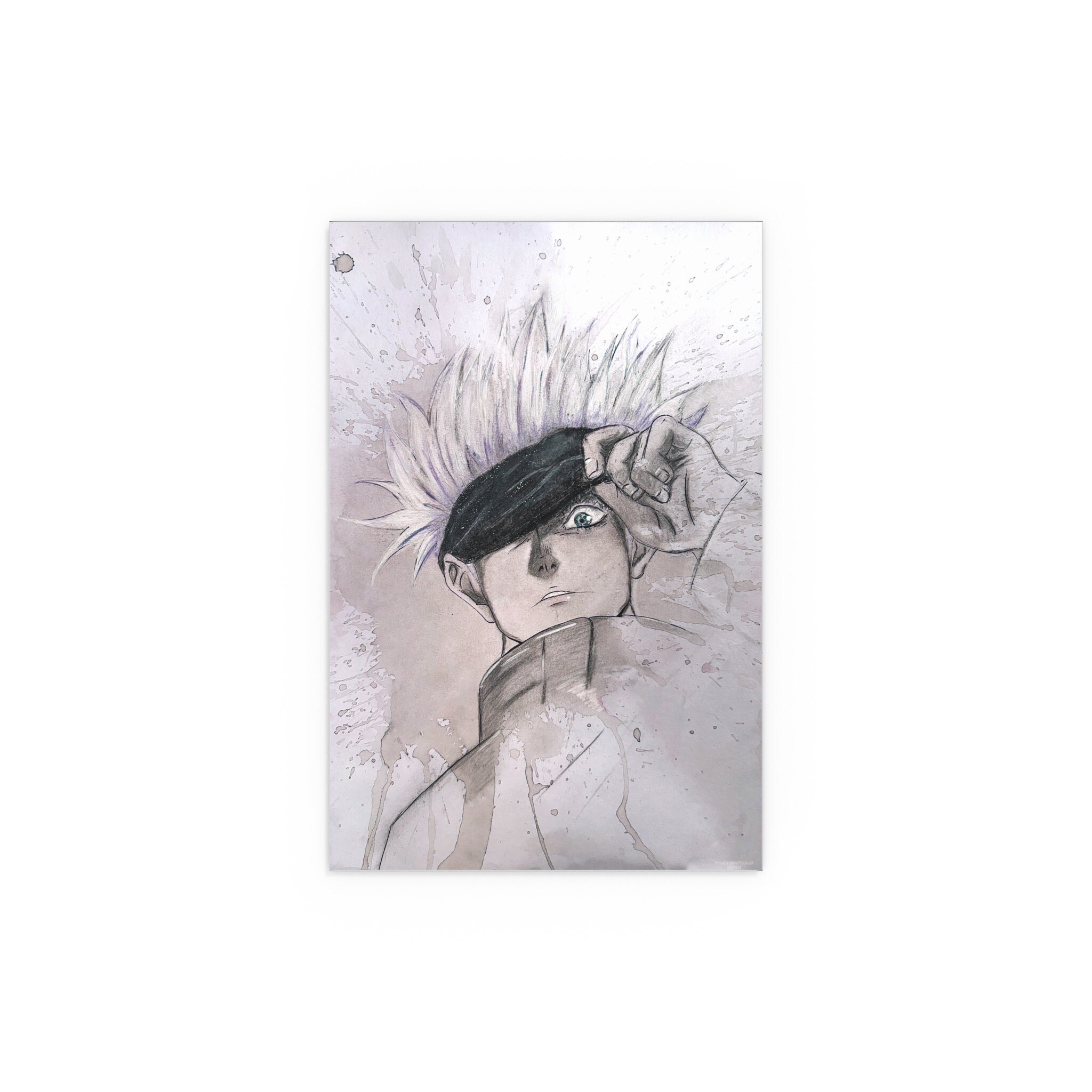 Gojo Original Spill Art Drawing Print - Etsy