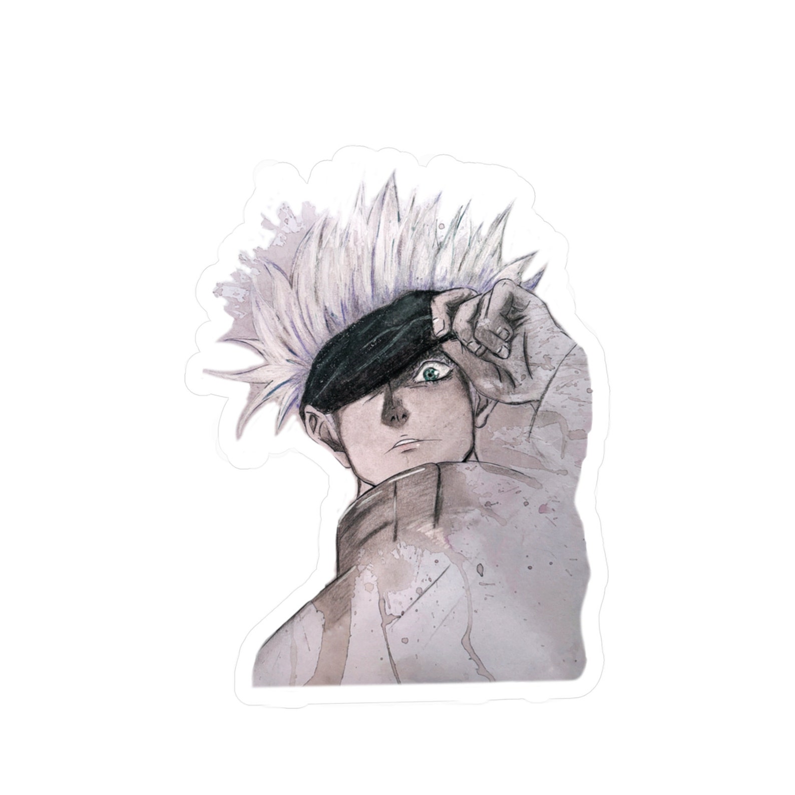 Gojo Fan Art Drawing Sticker - Etsy