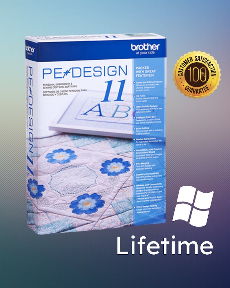 Brother PE Design 11 Full Version for Windows Embroidery Software ...