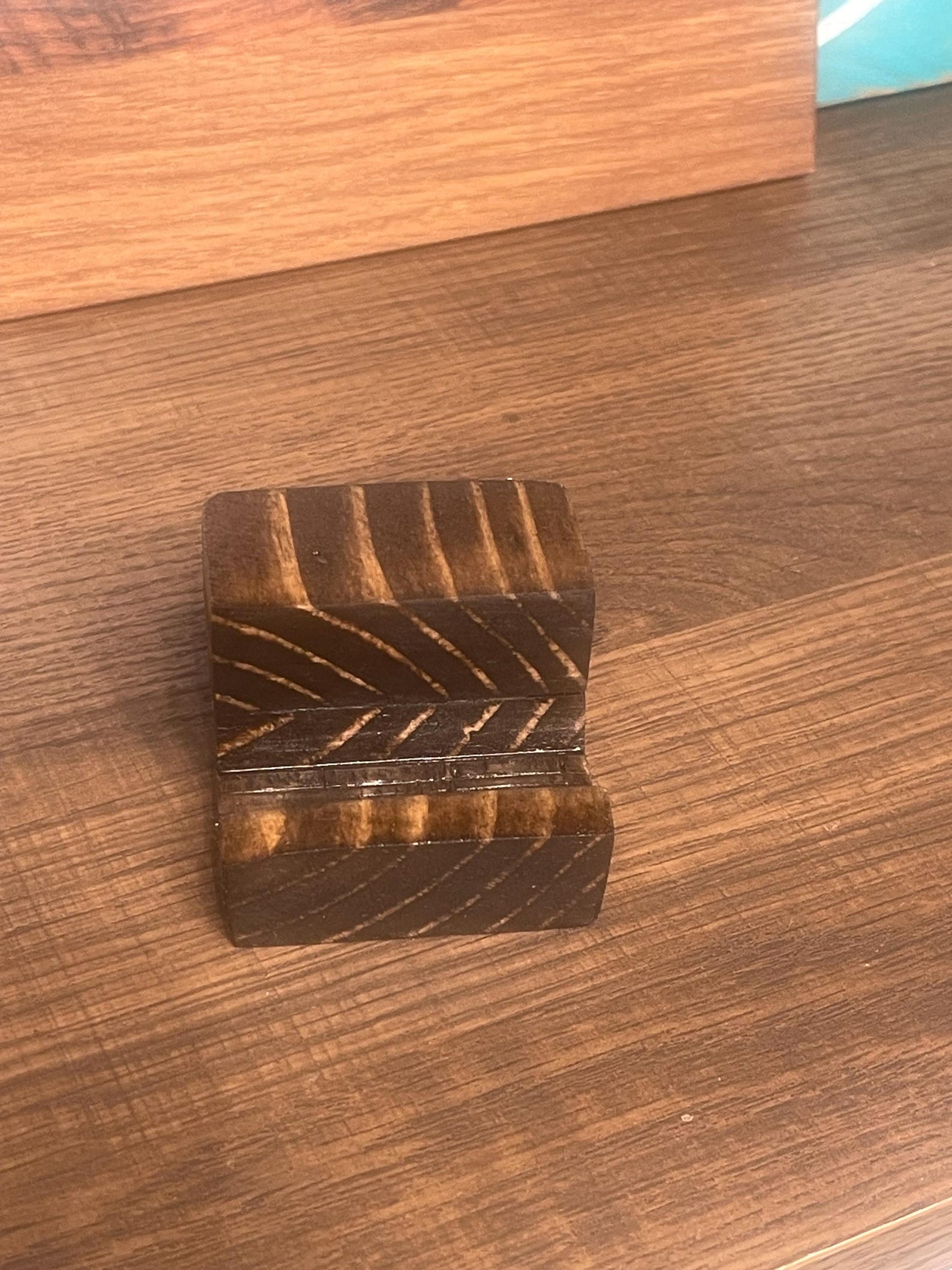 Handmade Wooden Phone Stand | Reclaimed Wood Desk Accessory | Eco ...