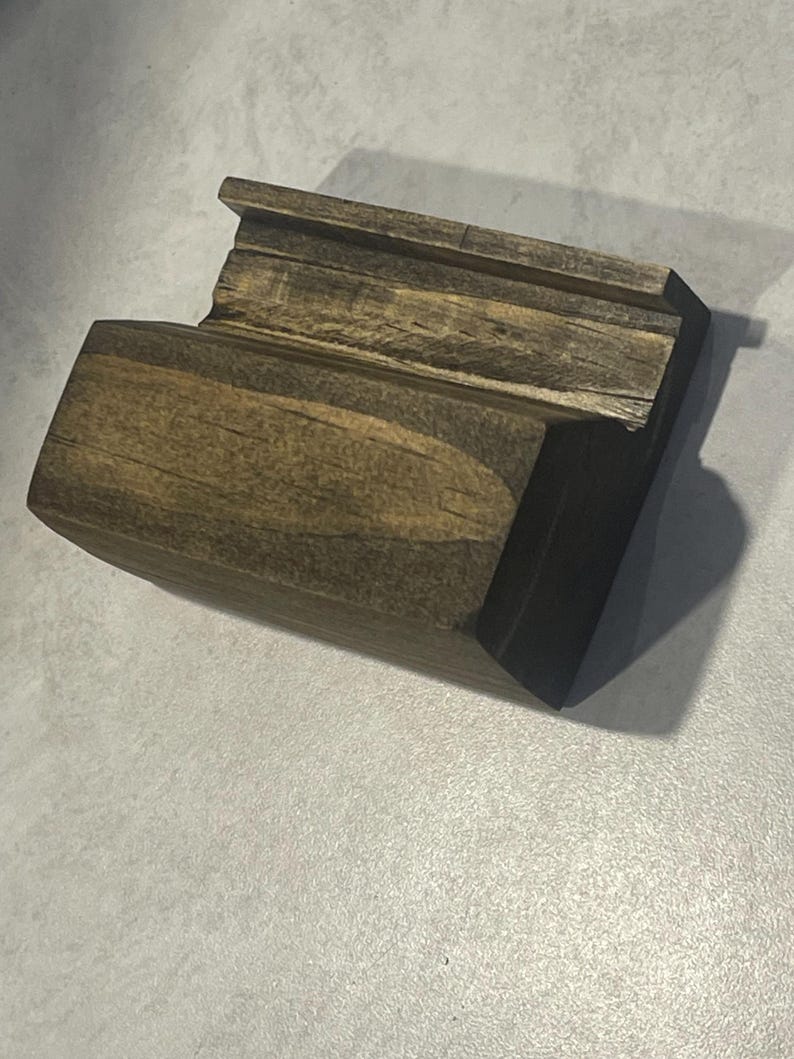 Handmade Wooden Phone Stand | Reclaimed Wood Desk Accessory | Eco ...