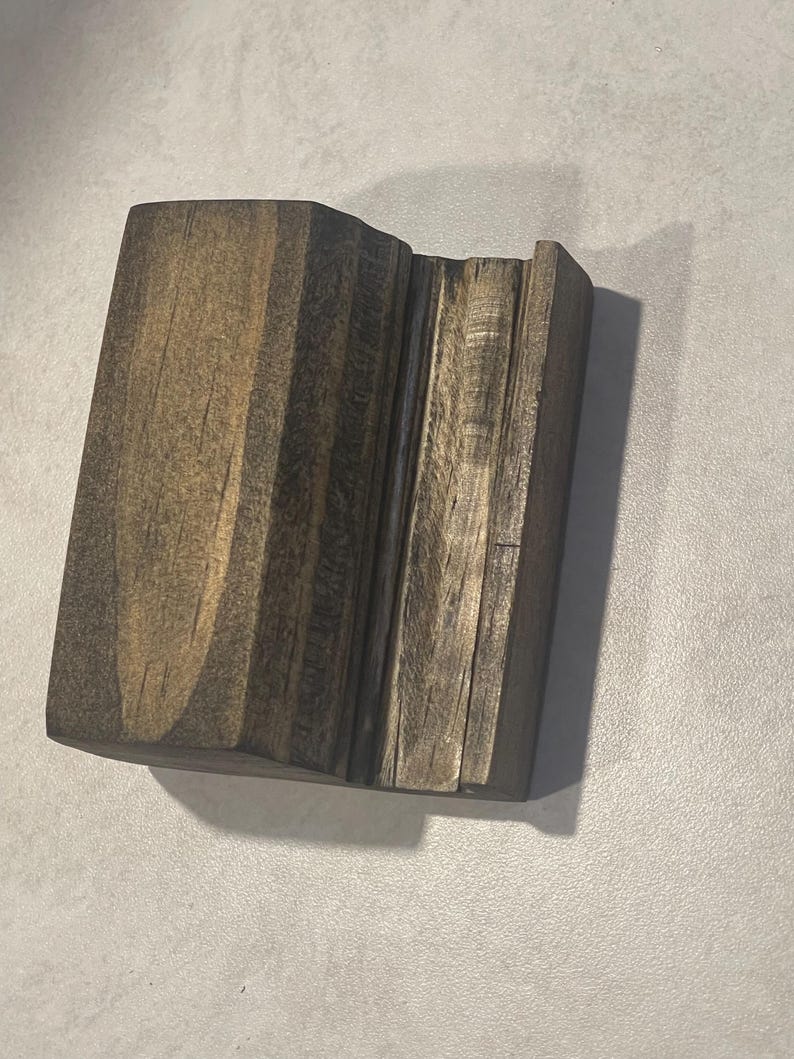 Handmade Wooden Phone Stand | Reclaimed Wood Desk Accessory | Eco ...