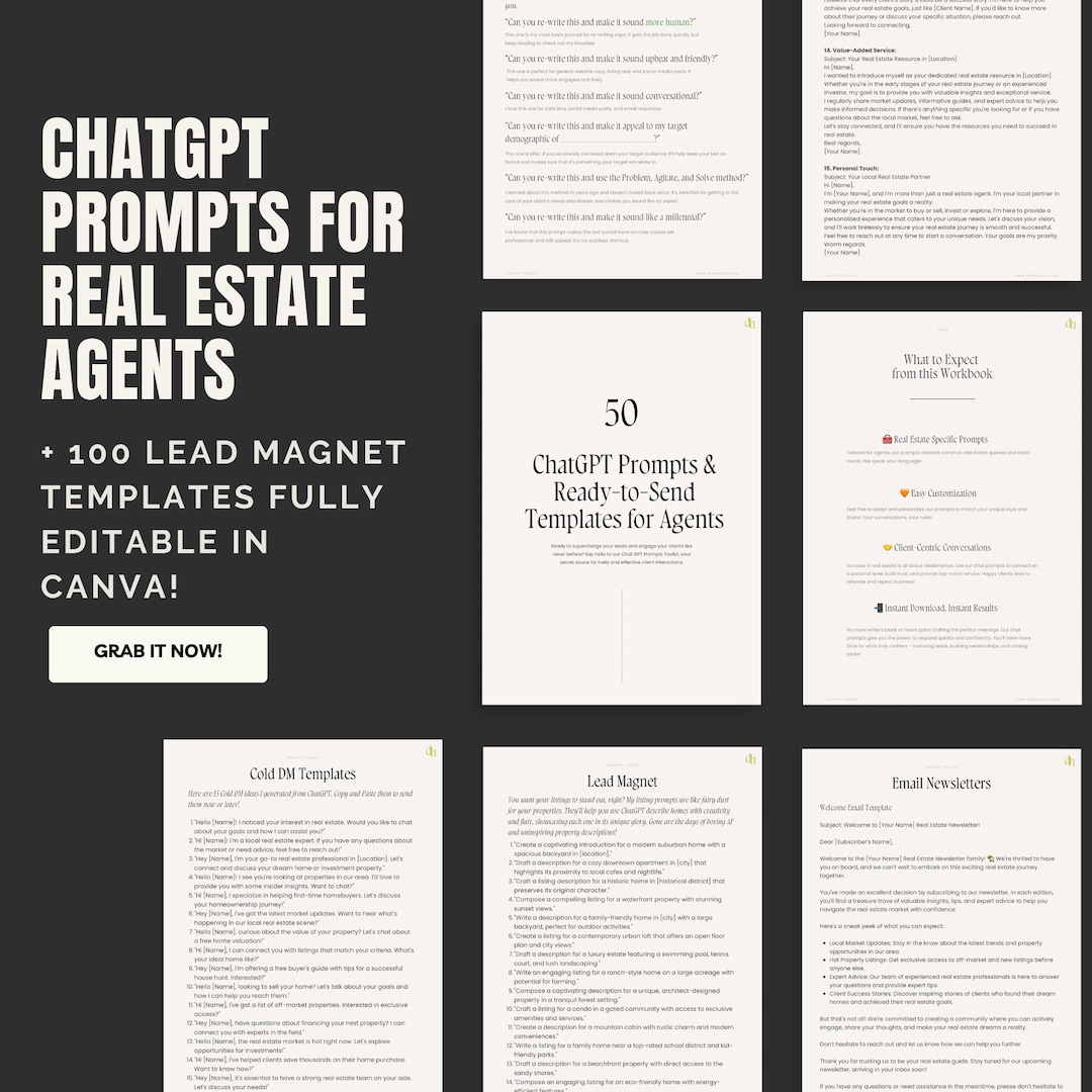 Chatgpt Prompts for Real Estate Agents, Real Estate Marketing, Real ...