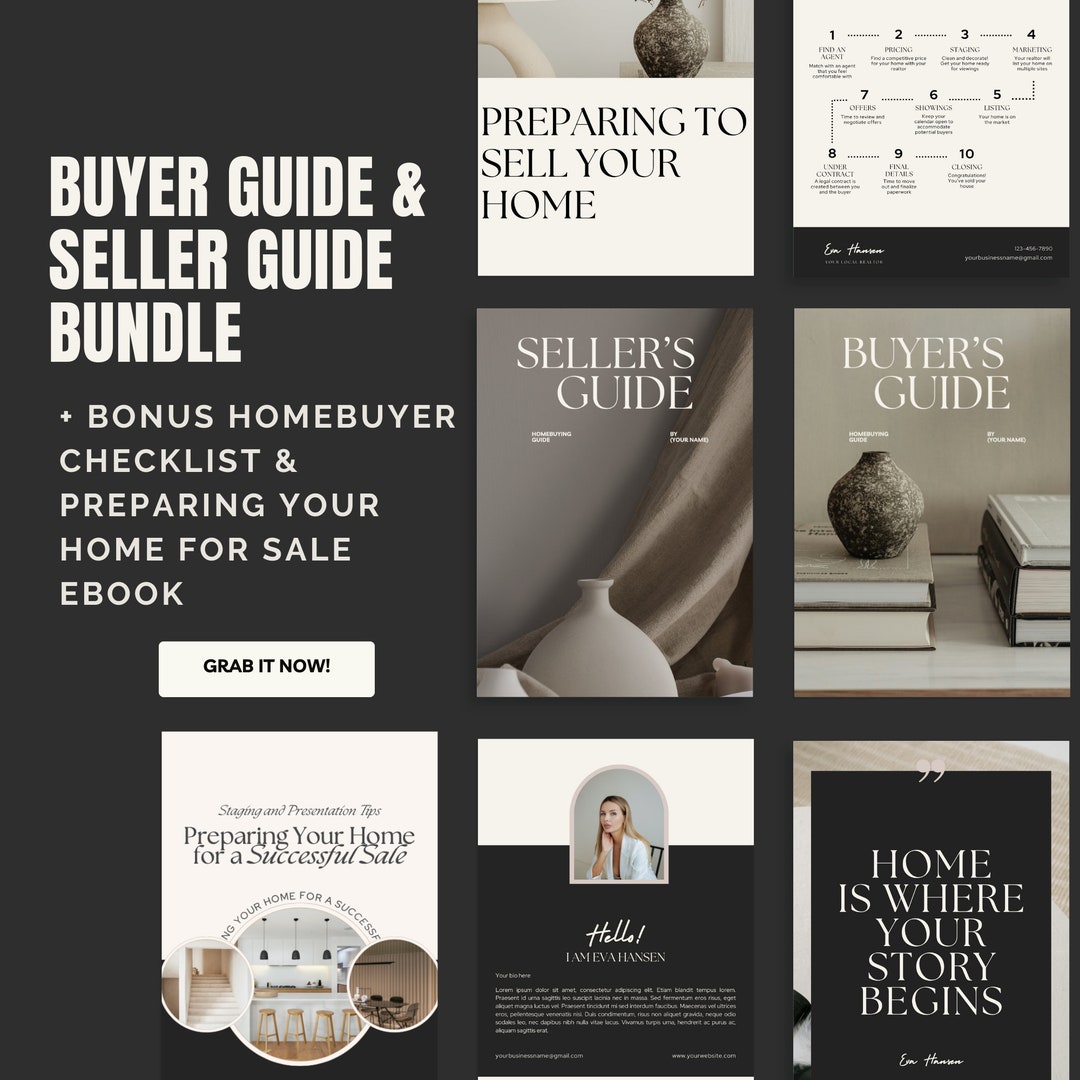 Real Estate Homebuyer and Seller Guide, Real Estate Agent Buyer Packet ...