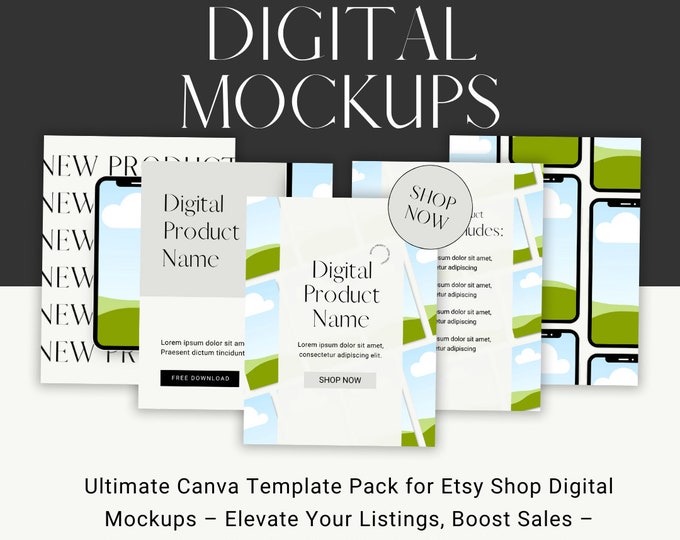 100 Mockup Canva Template for Coaches, Course Creator Mockup, Digital ...