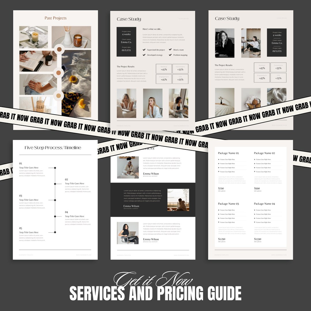 Services and Pricing Guide Template New Client Welcome Packet Price ...