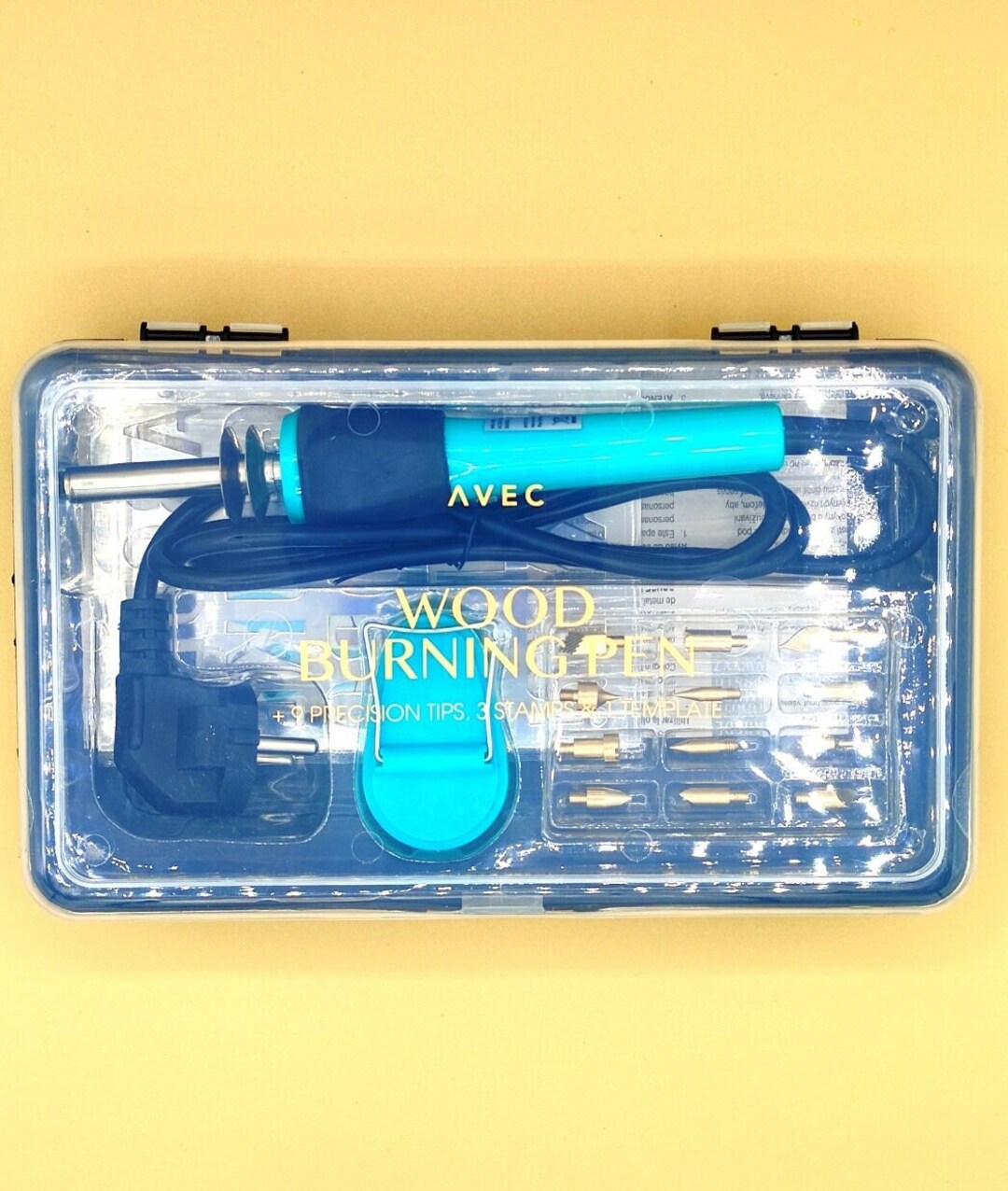 Wooden Burning Pen With 12 Attachments Ideal for Pyrography on Wood ...