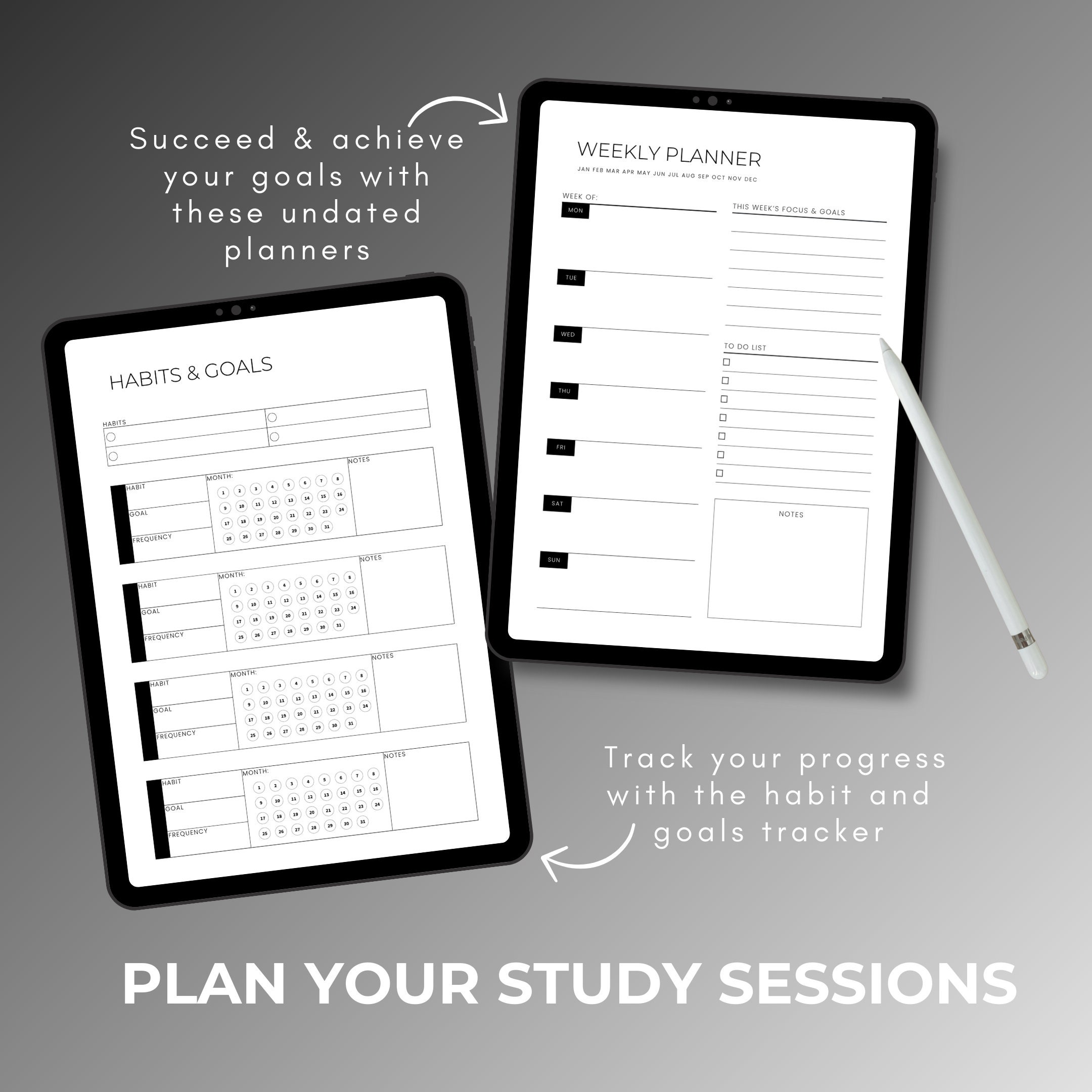 French Black & White Language Learning Notebook, Hyperlinked Journal ...