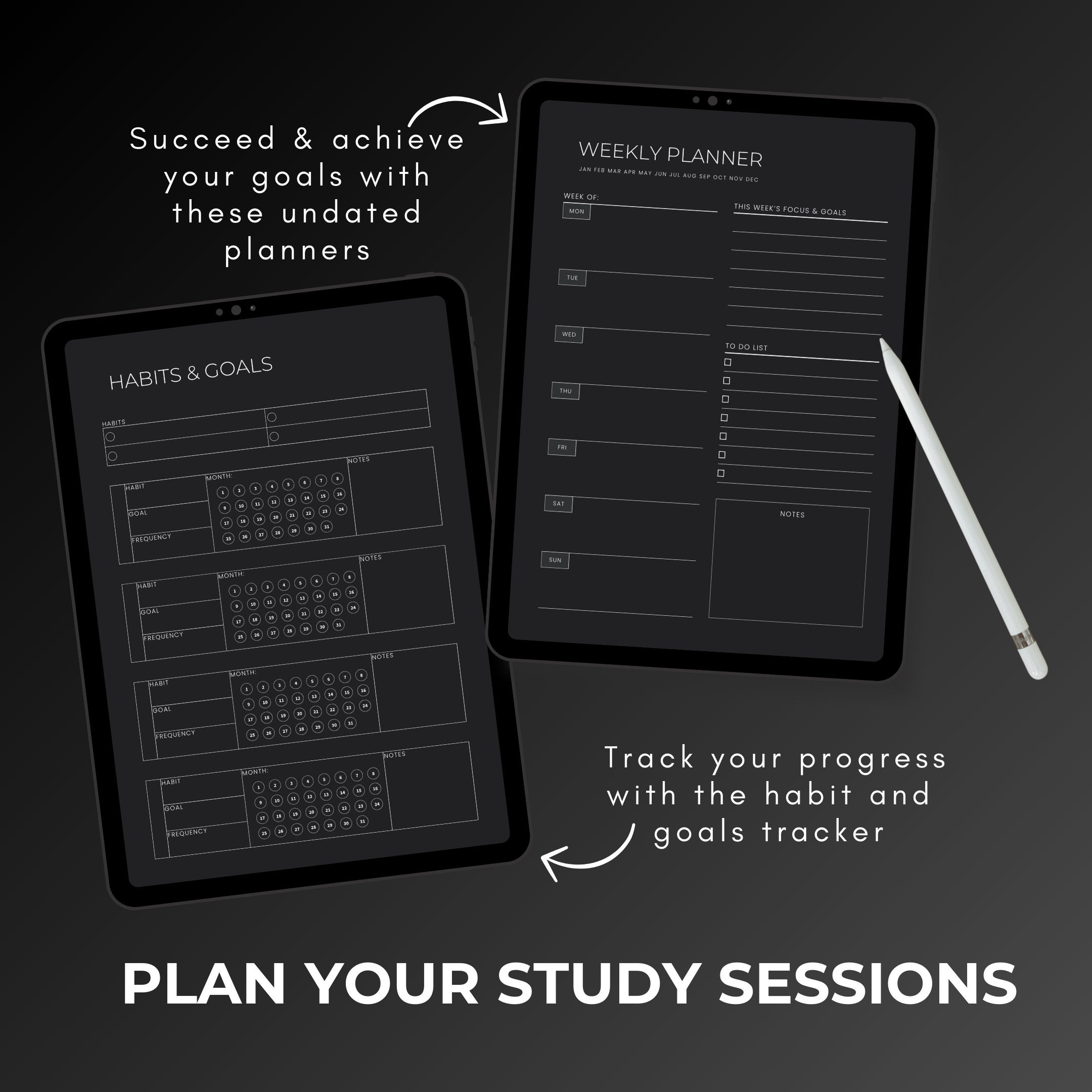 Spanish Dark Mode Language Learning Notebook, Hyperlinked Journal, iPad ...