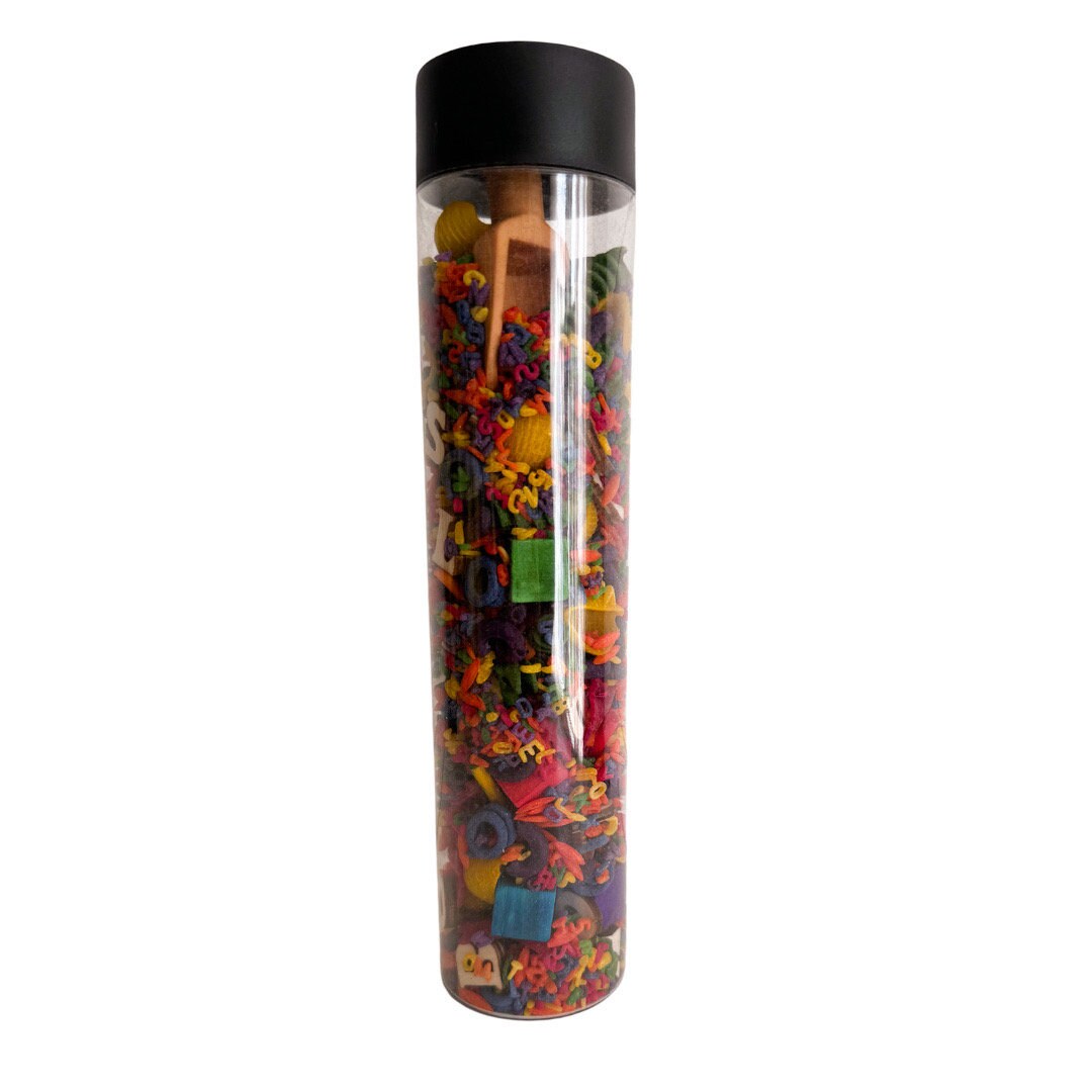 Alphabet Party Pour and Play Bottle | Rainbow Sensory Bottle | Pour and ...