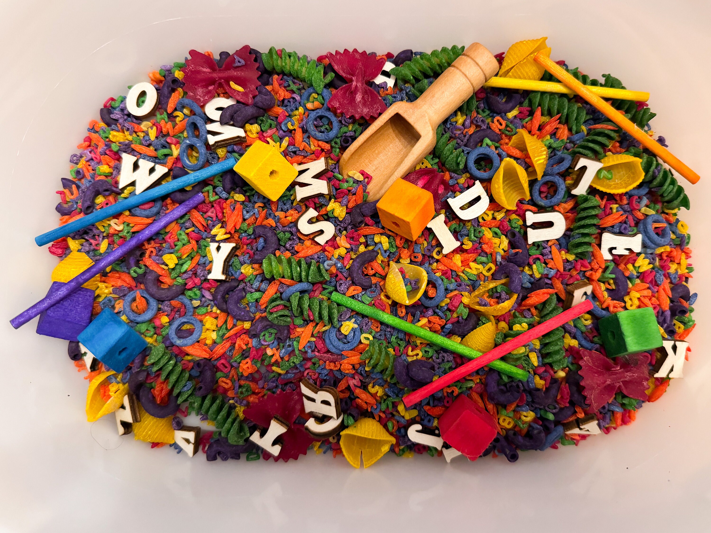 Alphabet Party Pour and Play Bottle | Rainbow Sensory Bottle | Pour and ...