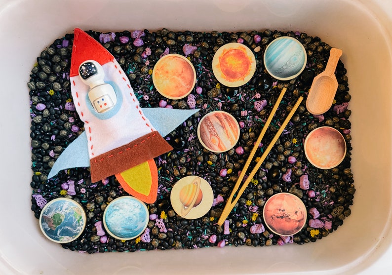 Outer Space Sensory Bin Galaxy Sensory Bin Childrens Gift Planets Toys ...
