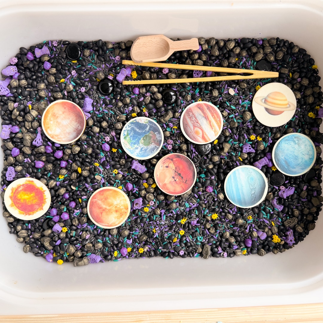 Outer Space Sensory Bin Galaxy Sensory Bin Childrens Gift Planets Toys ...