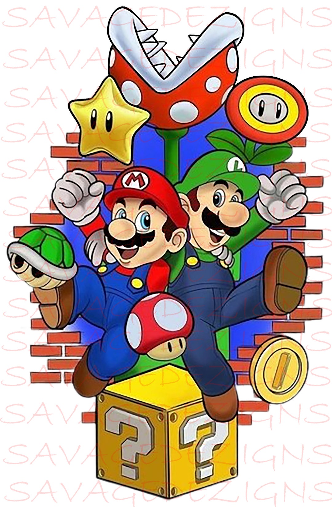 Mario and Luigi - Etsy