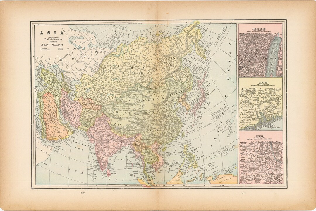 Vintage Maps History Roots Fatherland Europe Asia World - Etsy