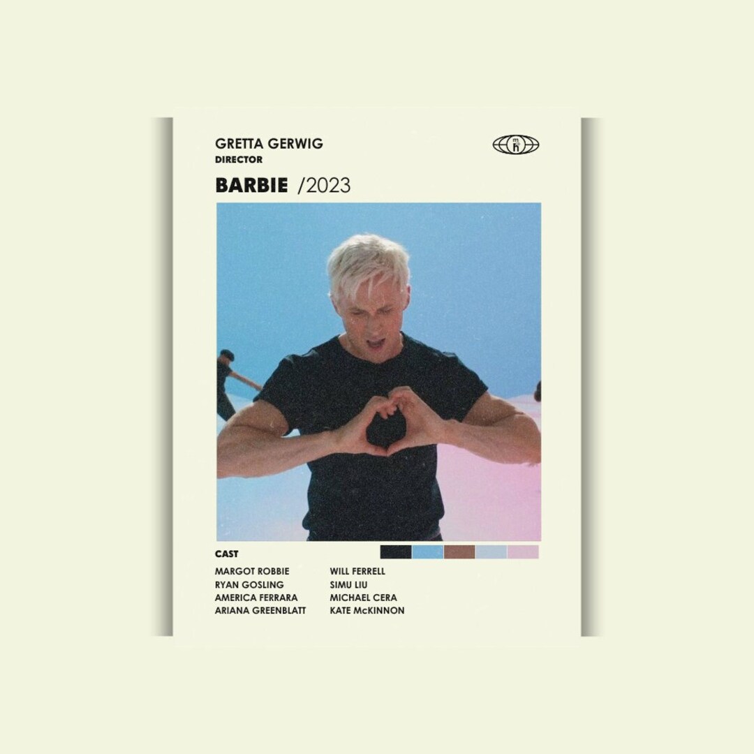 I'm Just Ken Barbie 2023 Movie Poster Mid-century Minimalist Digital ...