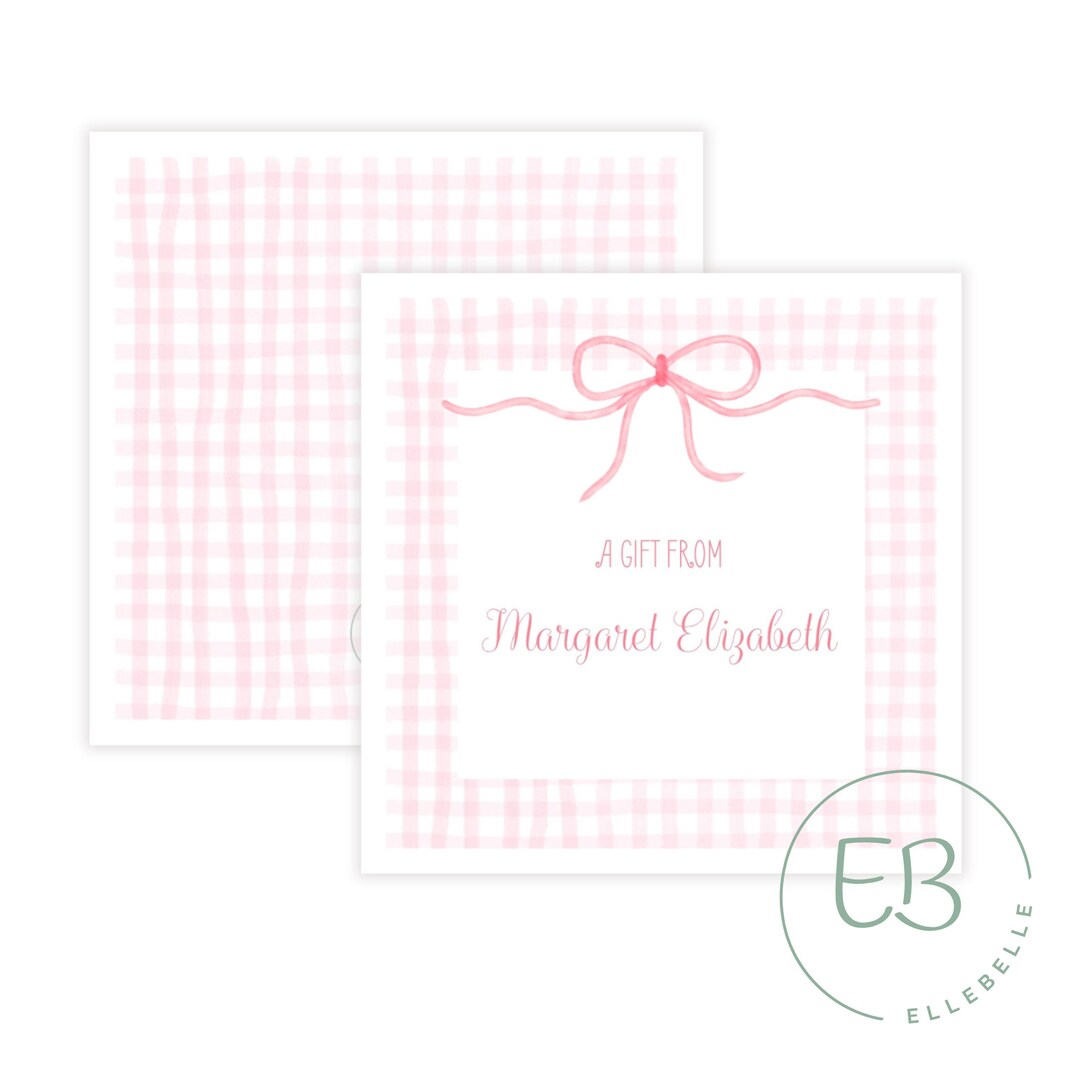 Printable Calling Cards, Pink Bow Calling Card Template, Little Girl ...
