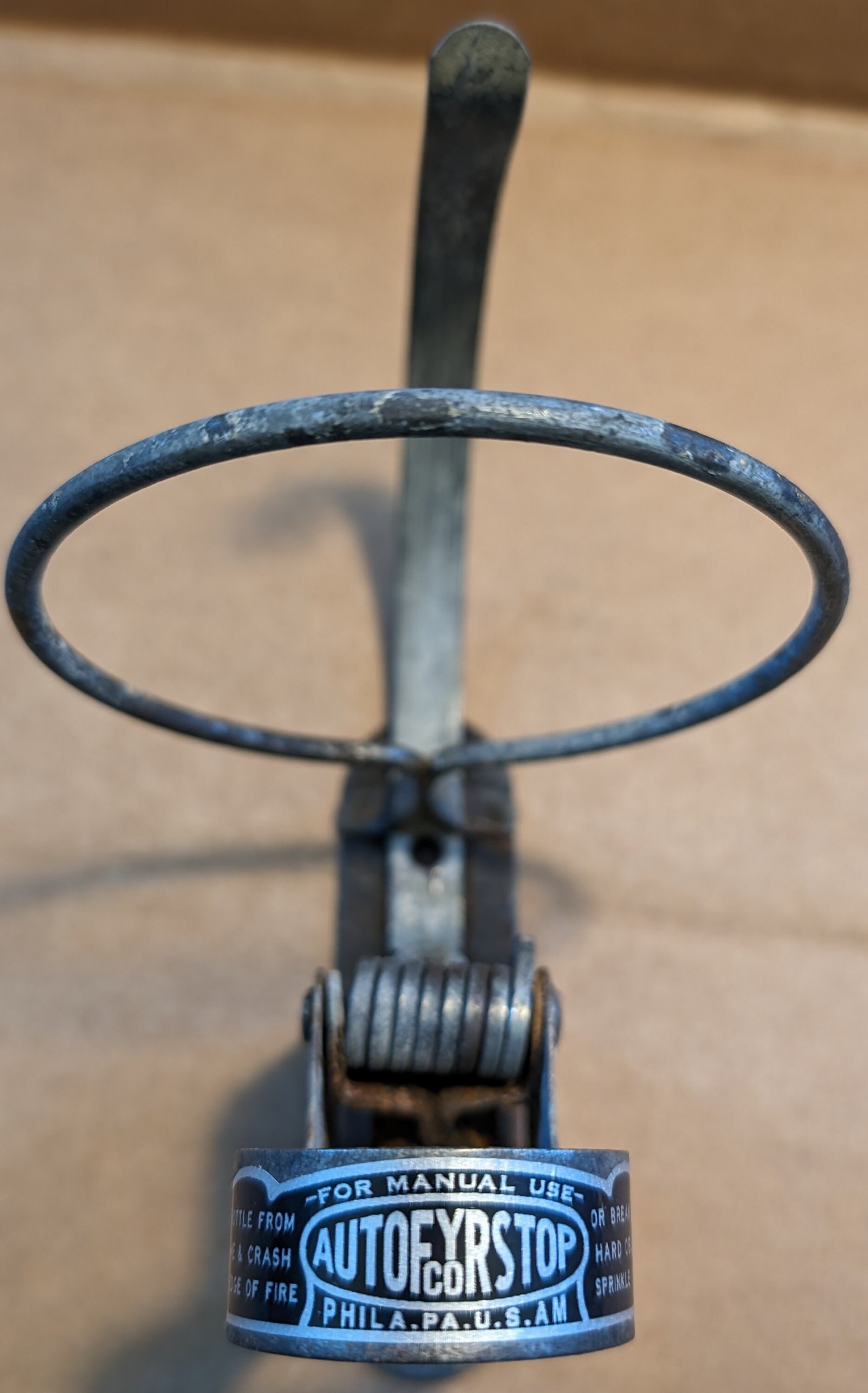 Vintage Autofyrstop Glass Fire Grenade Extinguisher Bracket Holder ...