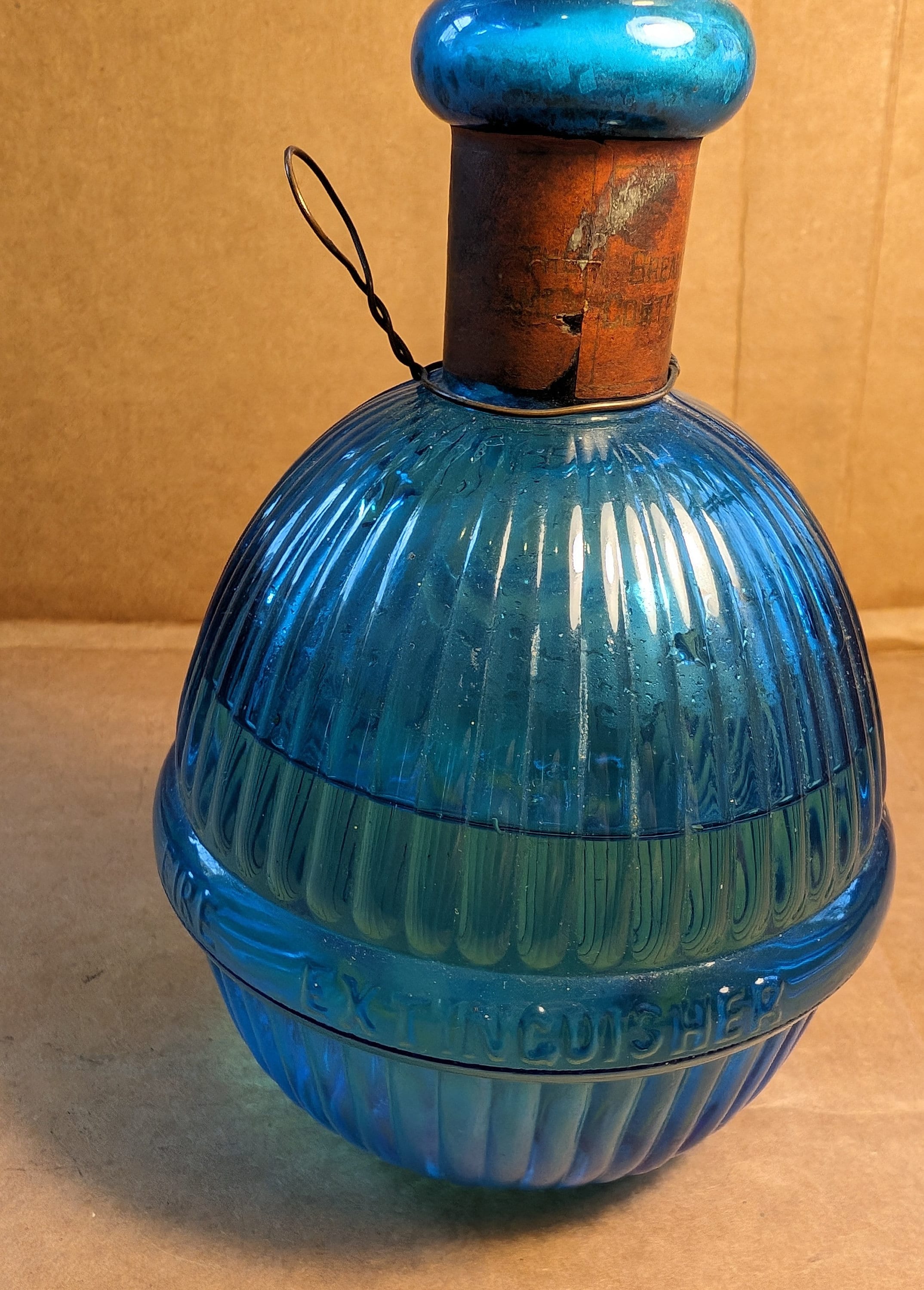 Harden Star Hand Glass Fire Grenade Fire Extinguisher, Antique Glass Cobalt Blue, Still Sealed ...