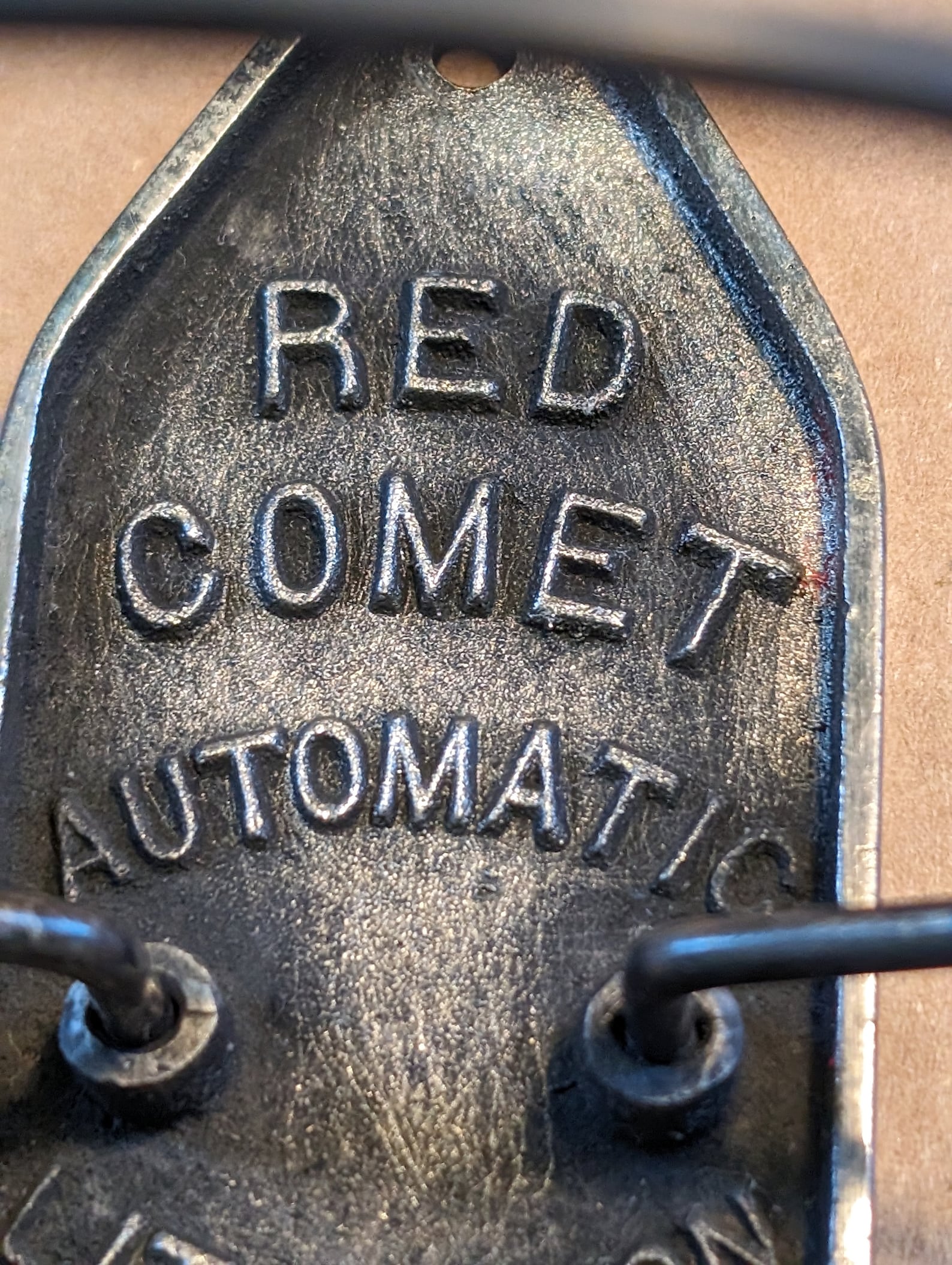 Vintage Red Comet Glass Fire Grenade Extinguisher Bracket Holder Mount ...