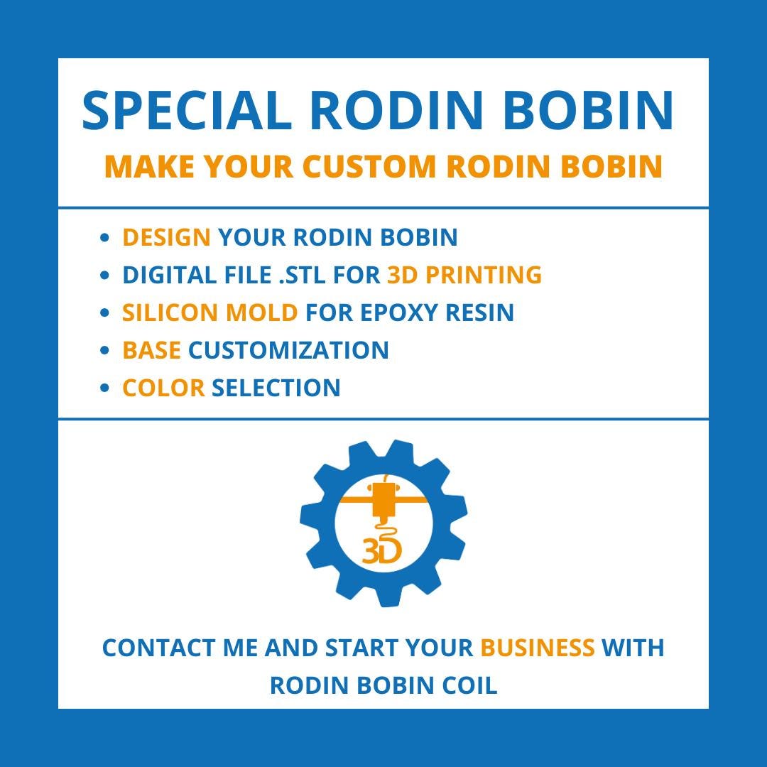 Custom Rodin Coil 3D Printing Design Services Custom Geometries Logo ...