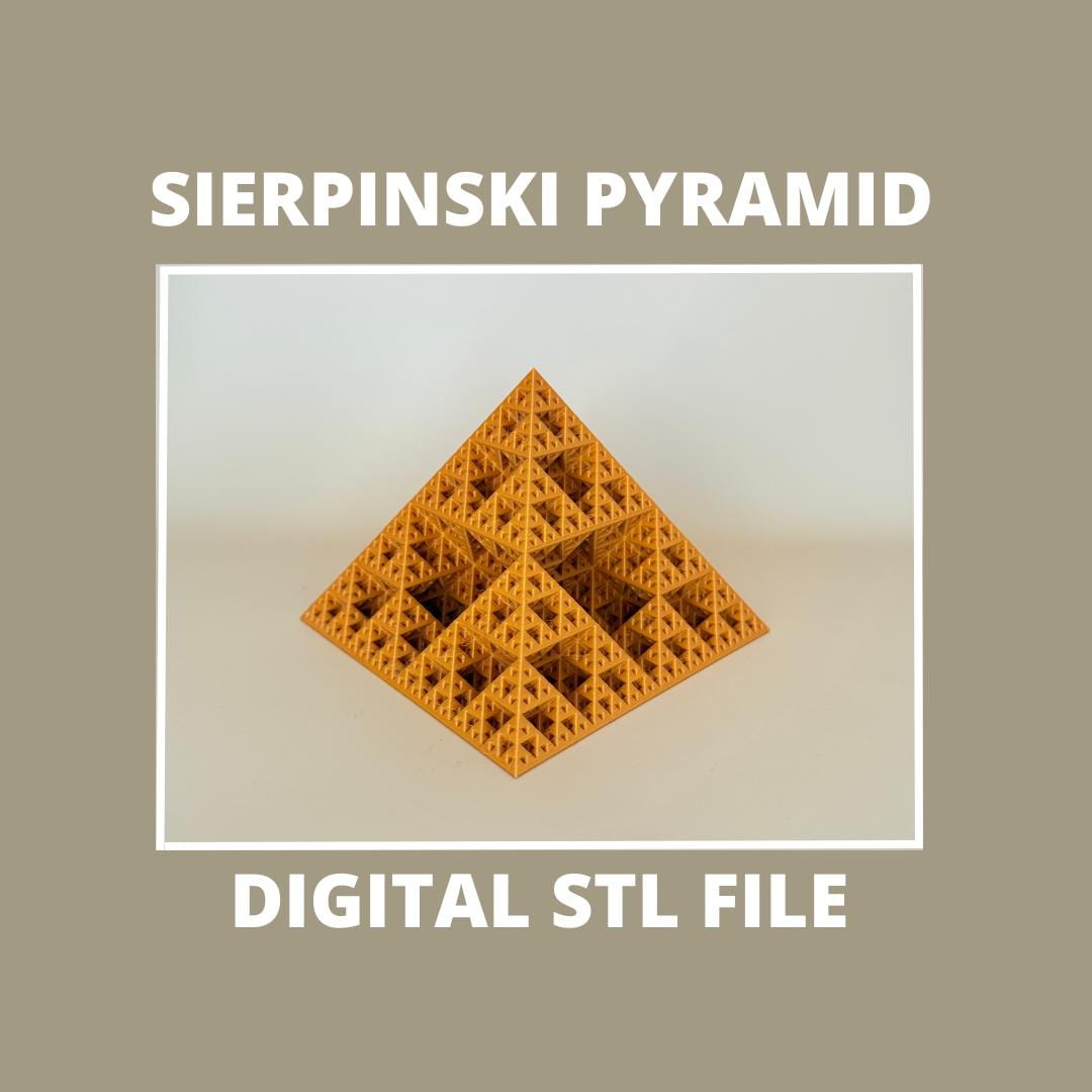STL File Sierpinski Fractal Pyramid for 3D Printing | Fractal Geometry ...