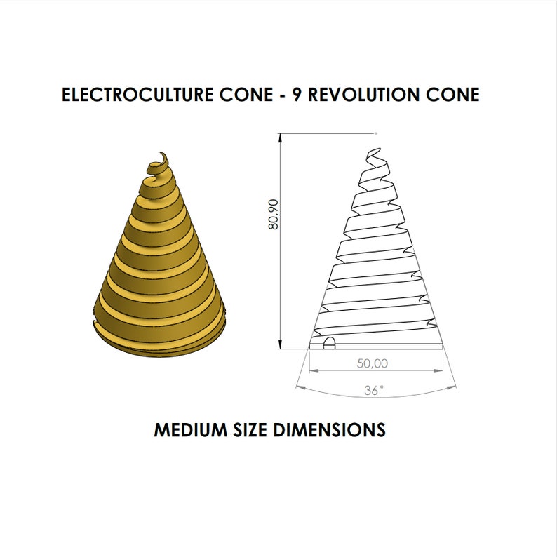 Fibonacci Spiral Electroculture Template Erim Ighina Winding Cone ...
