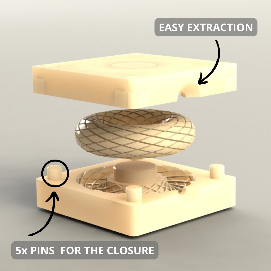 Small Torus Rodin Silicone STL Coil Rodin Pendant Taurus Toroidal Field ...