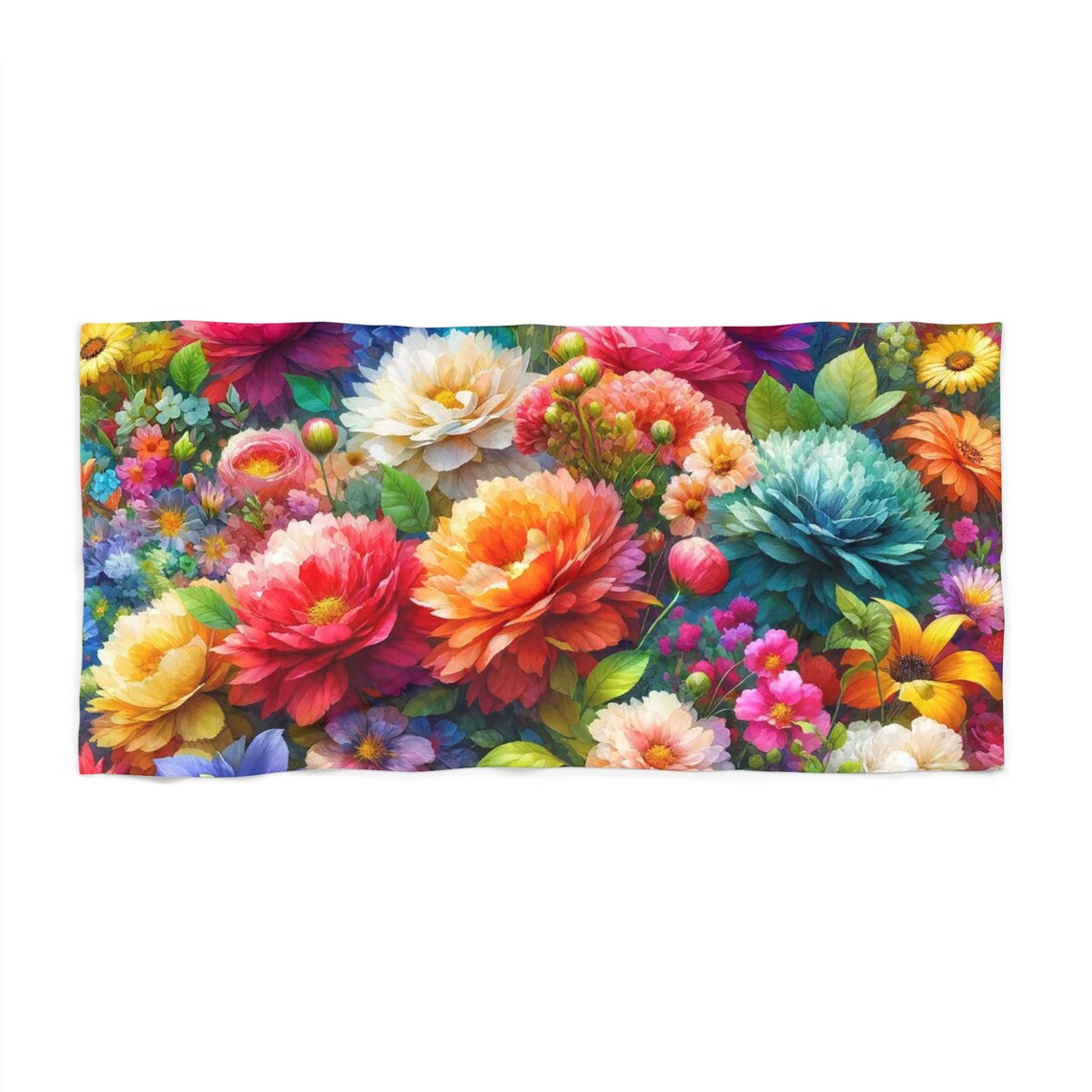 Beach Towel Flower Spectrum of Blossoms - Etsy