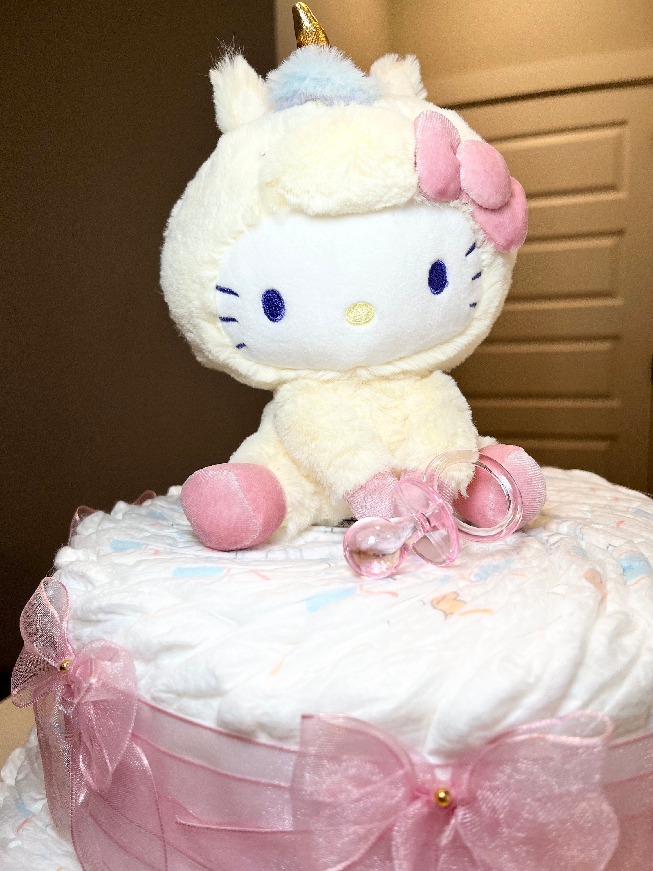 Cute Hello Kitty Diaper Cake is Perfect Gift for New Mom to Be. Cake ...