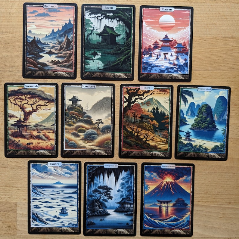 10 Dual Lands (custom Full Art Lands for Magic the Gathering) - Etsy