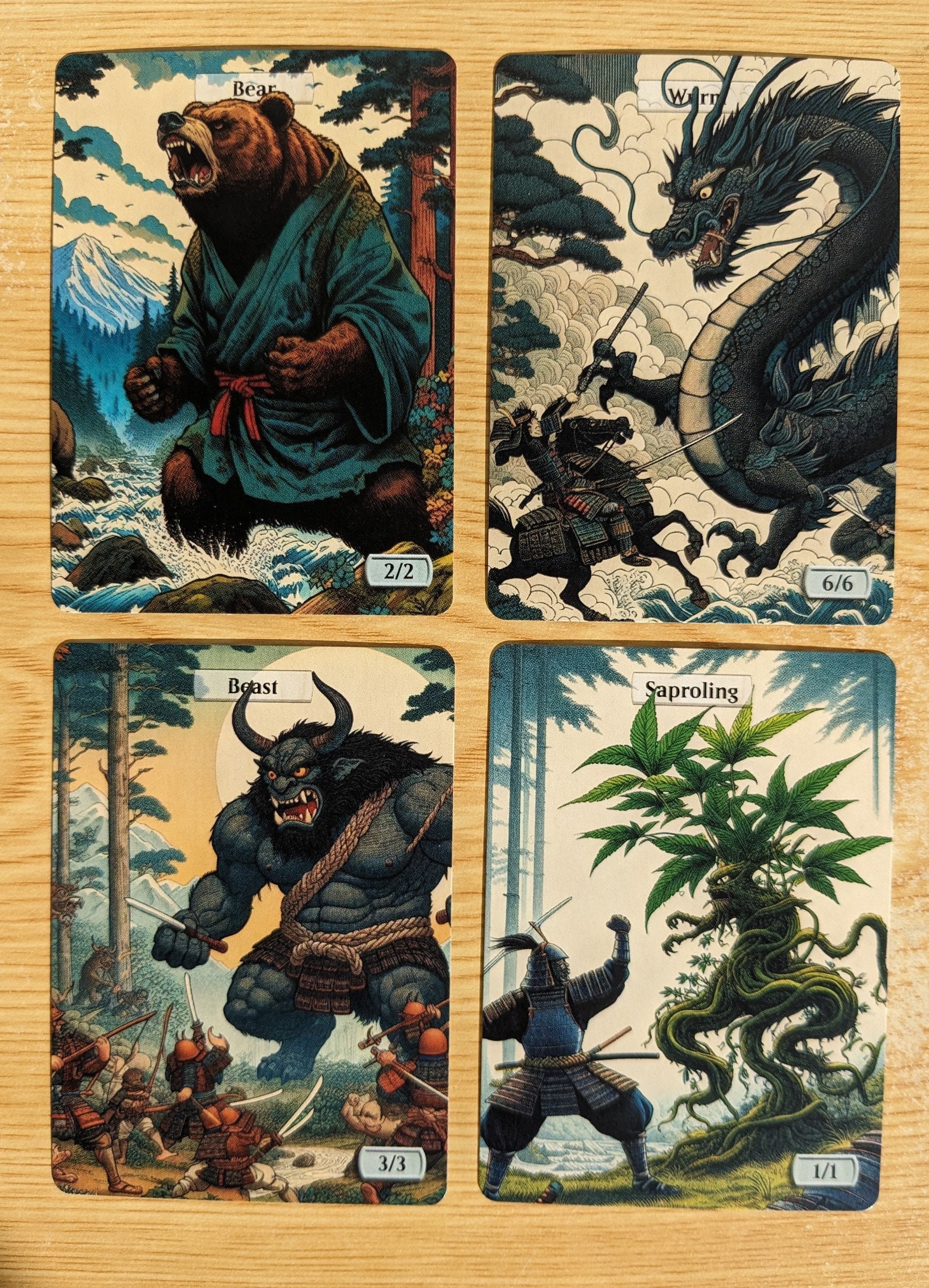Token Set for Magic the Gathering (40 Tokens on 20 Double Sided Cards ...