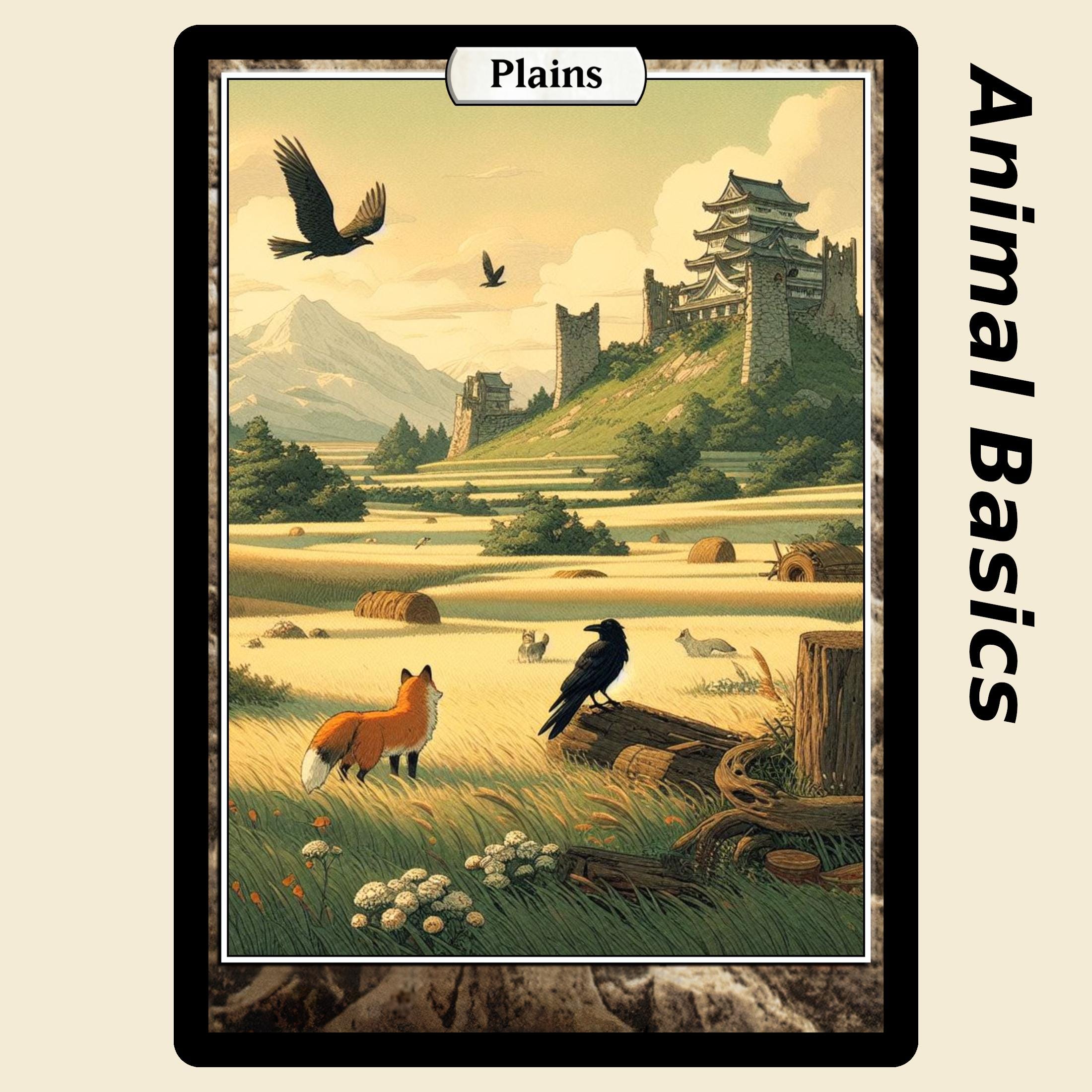 5 Animal Basic Lands (custom Full Art Basic Lands for Magic the ...