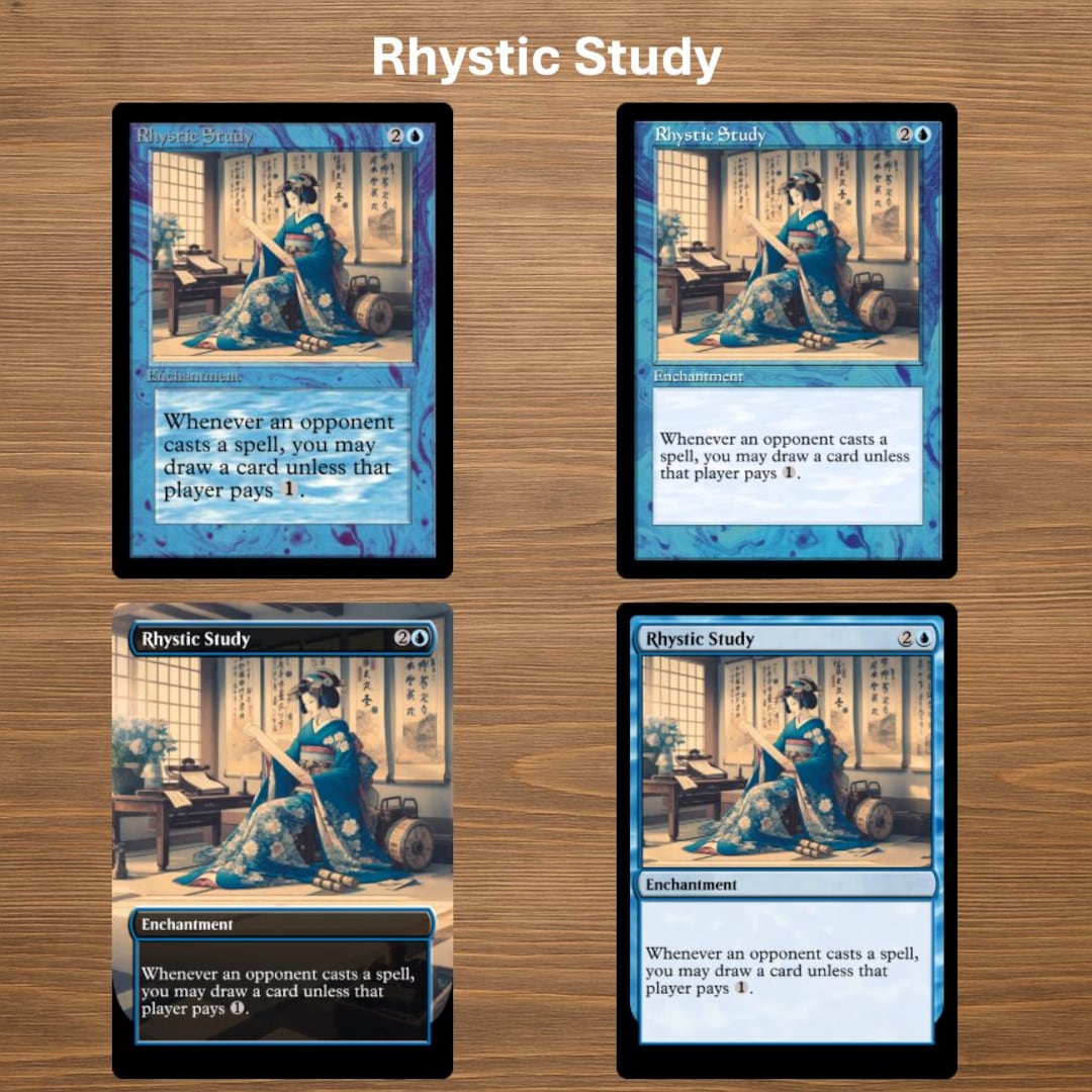 Rhystic Study Custom Playtest Card for Magic the Gathering (borderless ...