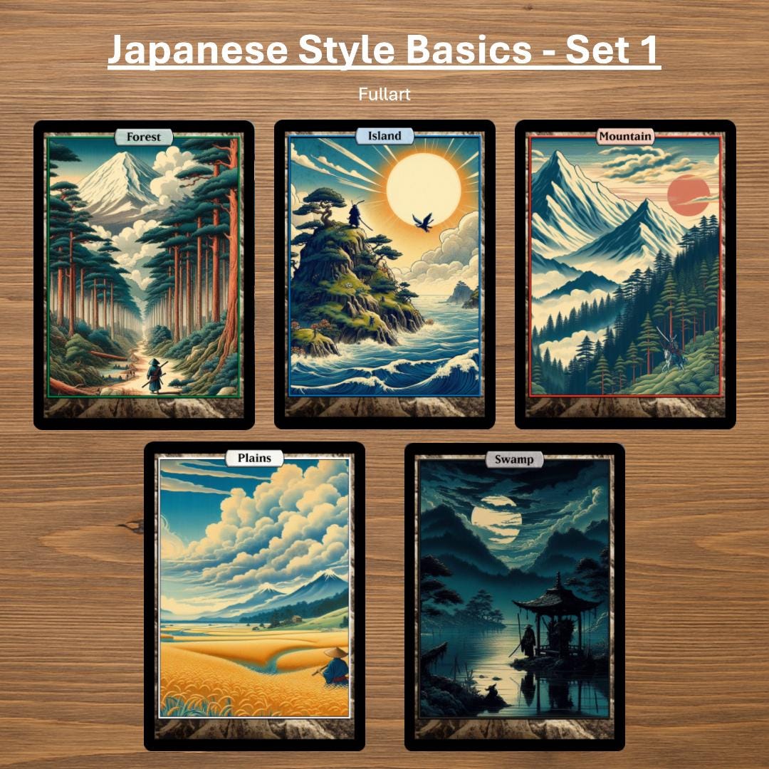20 Japanese Style Lands for Magic the Gathering (custom Full Art) - Set ...