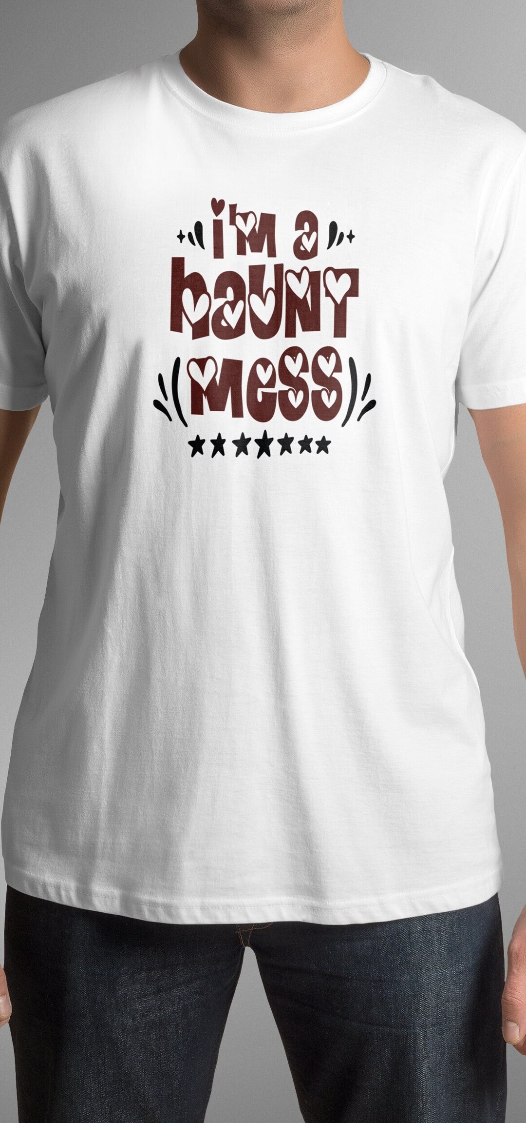 I'm a Haunt Mess Fun Halloween T-shirt Long Lasting Full Color DTF ...