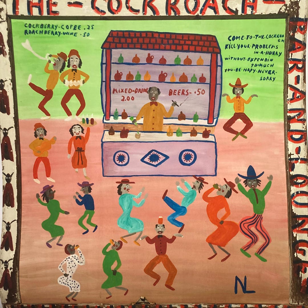 Cockroach Bar & Lounge by Nilo Lanzas,new Orleans Bar,archival Giclee ...