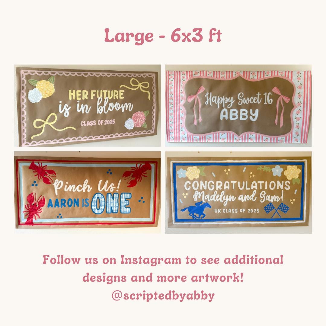 CUSTOM BANNER | Brown Paper Sign, Custom Party Banner, Butcher Paper ...