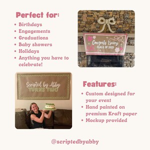 CUSTOM BANNER | Brown Paper Sign, Custom Party Banner, Butcher Paper ...