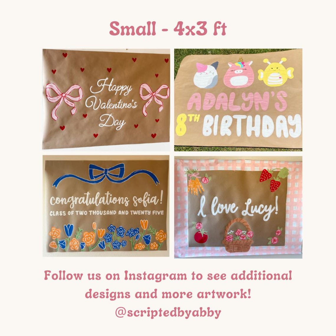 CUSTOM BANNER | Brown Paper Sign, Custom Party Banner, Butcher Paper ...