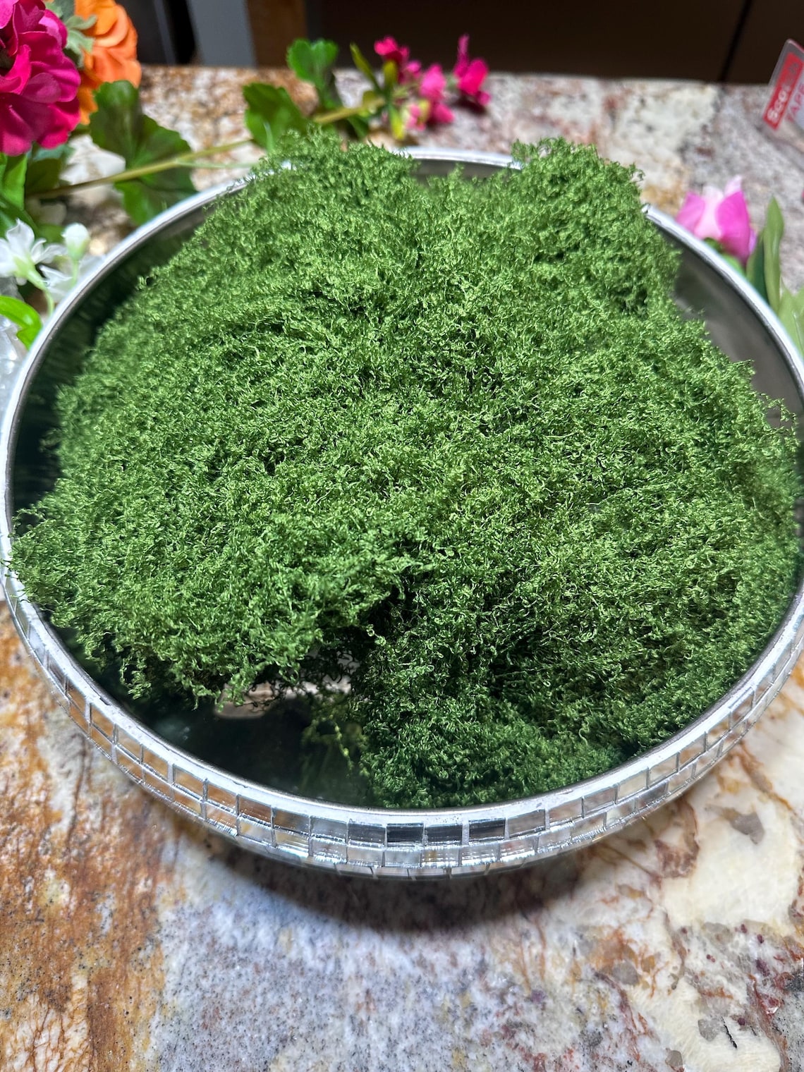 Green Fabric Moss for Crafts Terrariums Fairy Gardens Floral ...