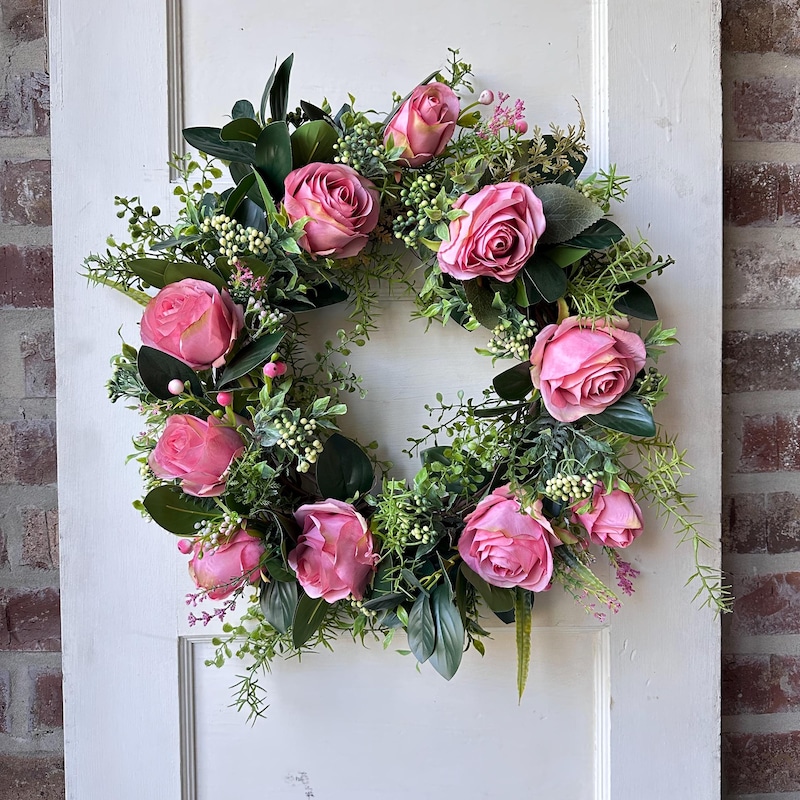 Rose Wreath - Etsy
