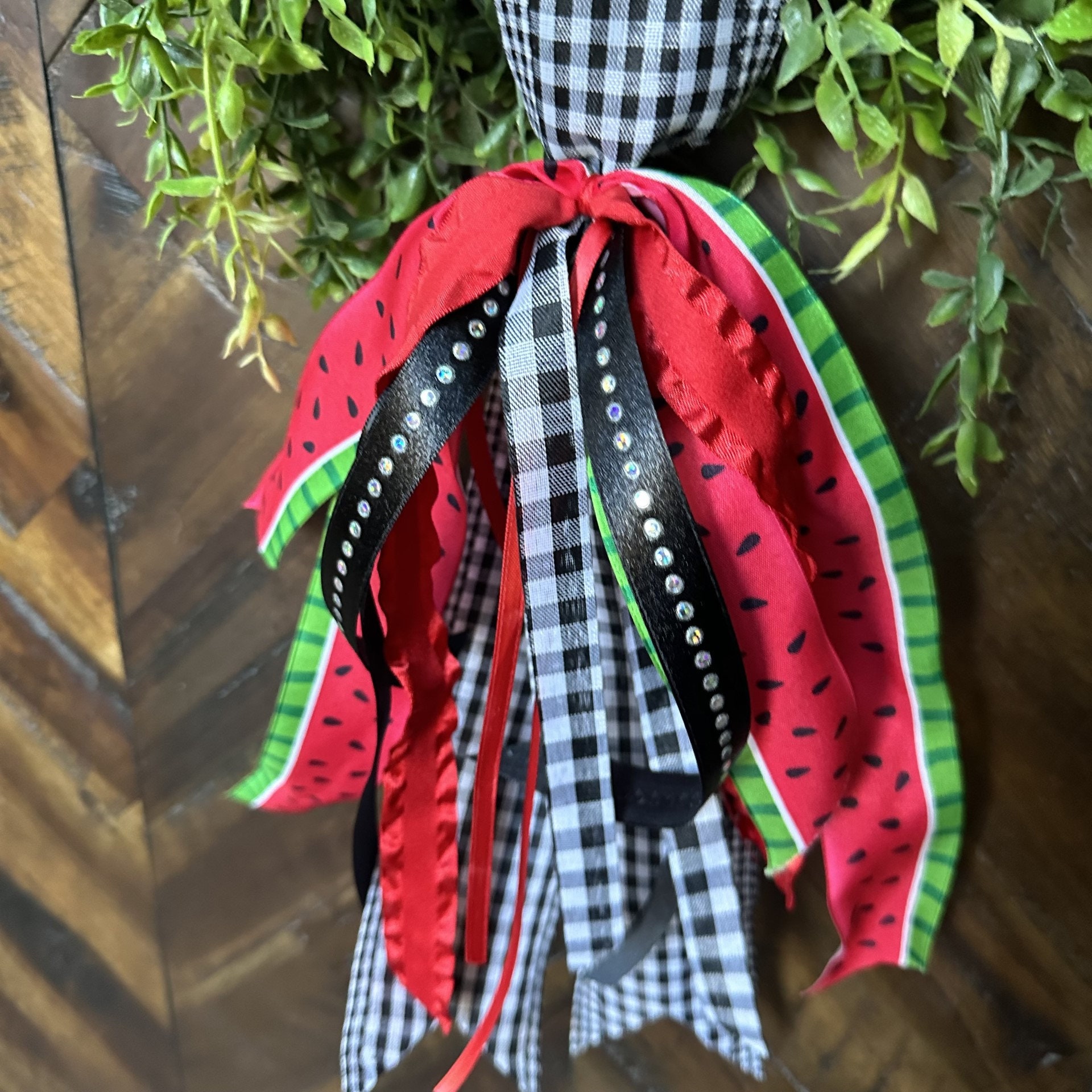 Ribbon Sash Wreath Sash Watermelon Ribbon Sash Front Door Sash for ...