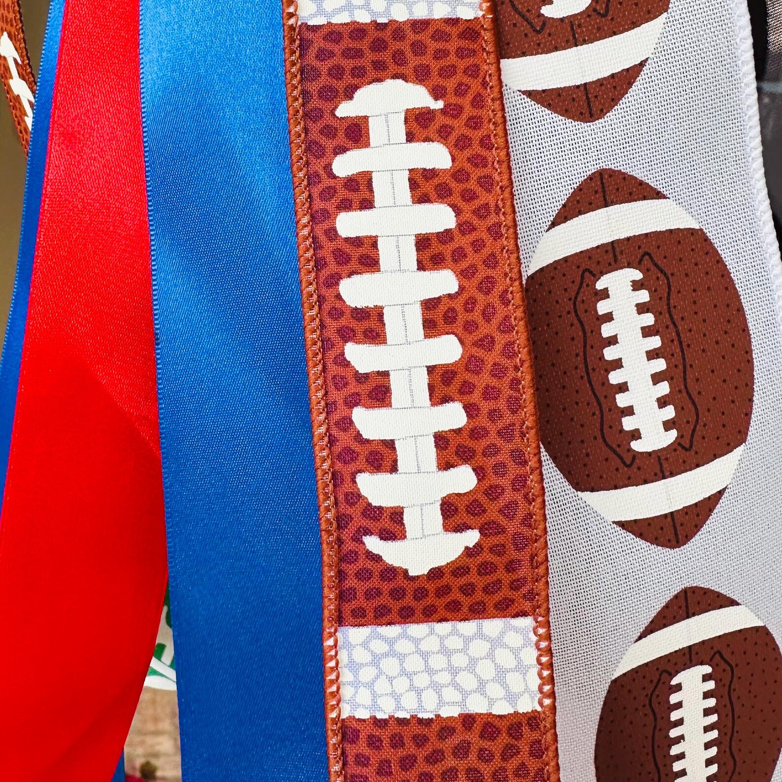 Wreath Sash for Front Door Football Sash for Game Day Door Decor Front ...