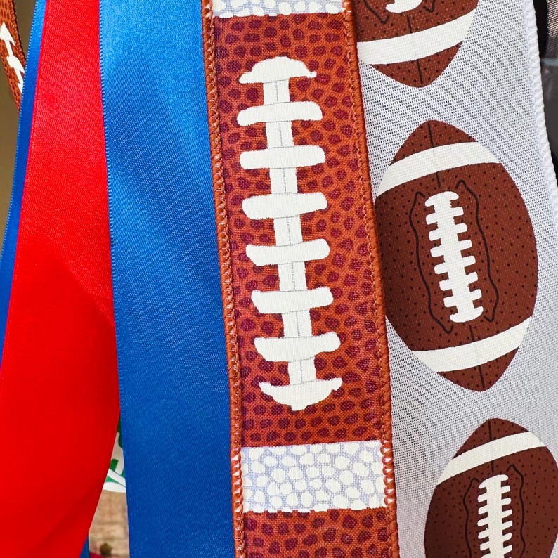 Wreath Sash for Front Door Football Sash for Game Day Door Decor Front ...