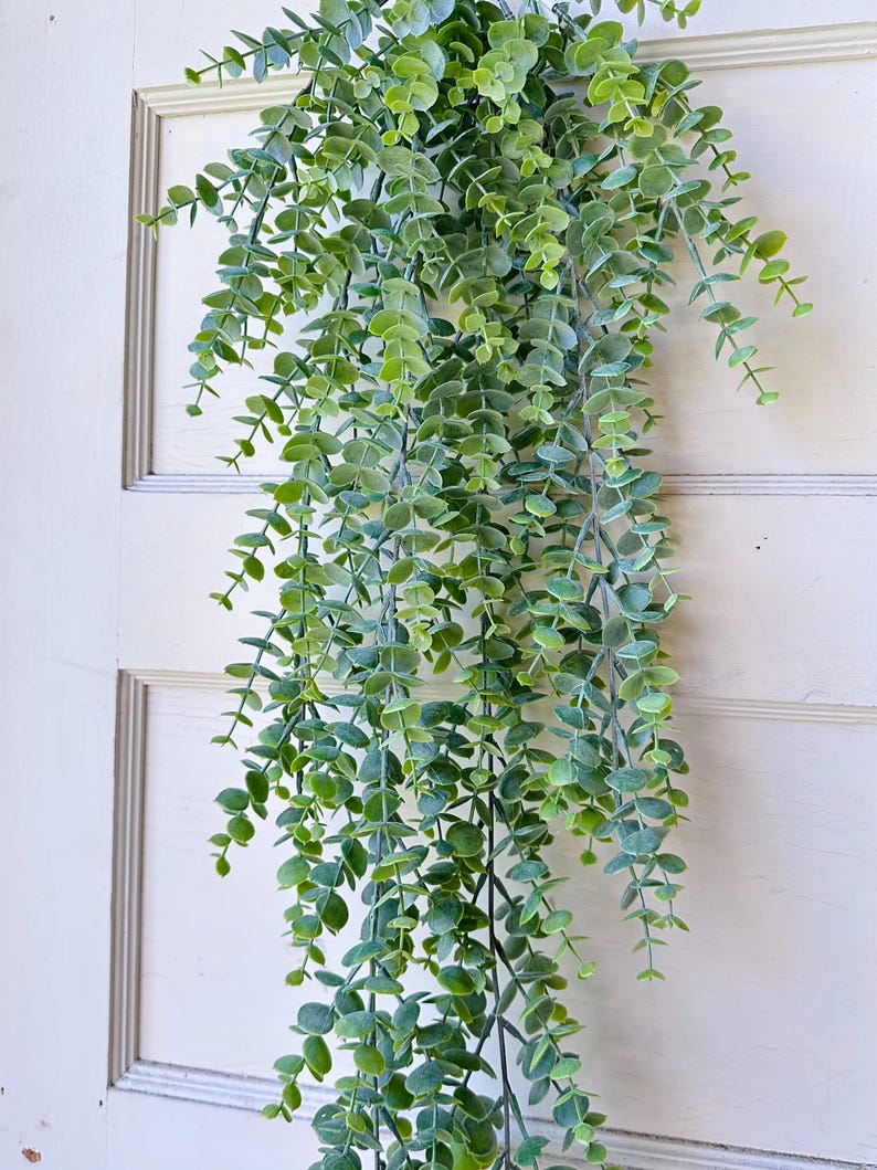 Hanging Eucalyptus Greenery Artificial Bush Fake Plant Shelf Decor ...